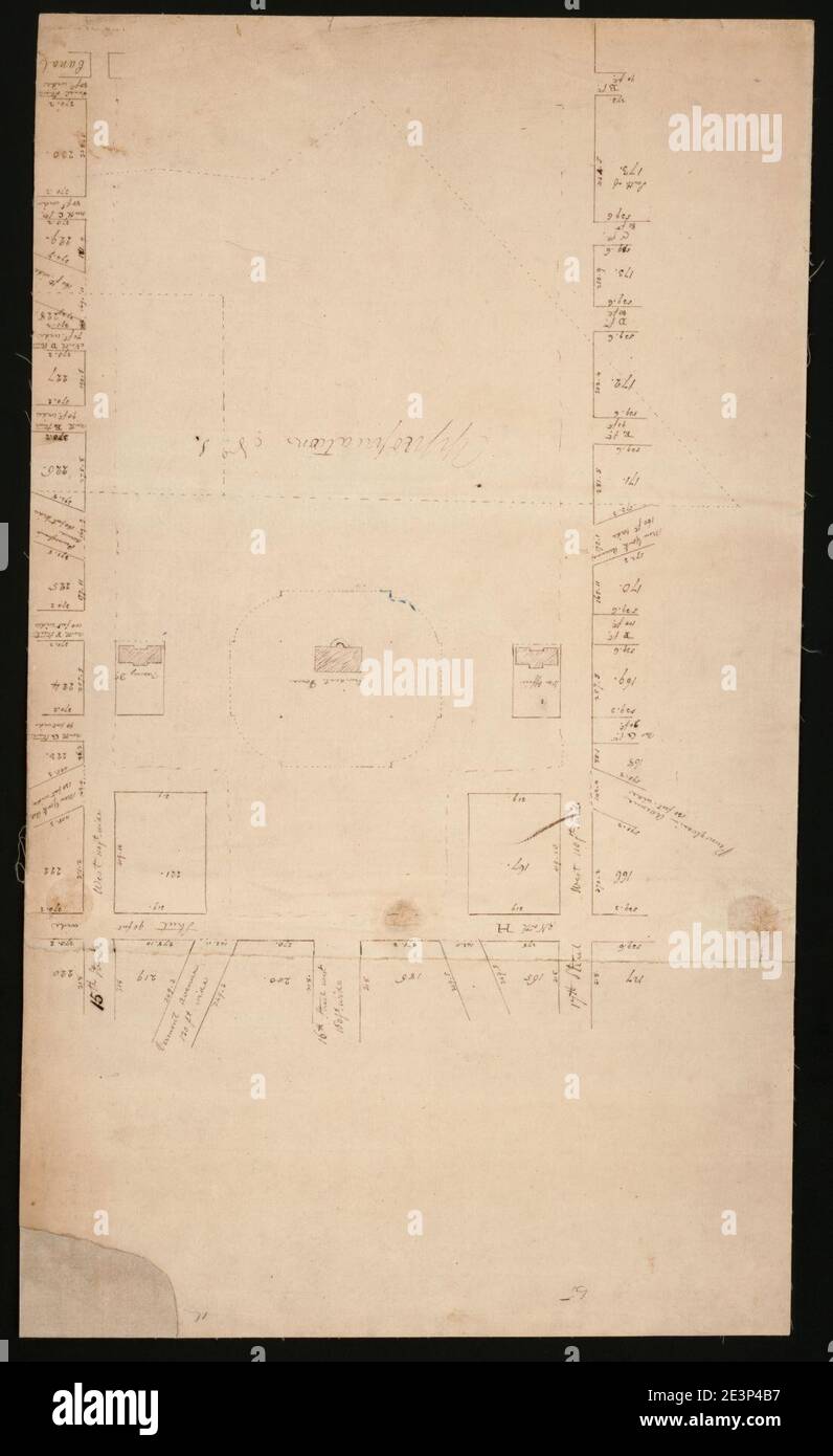 Map of the White House grounds, Washington D.C Stock Photo - Alamy