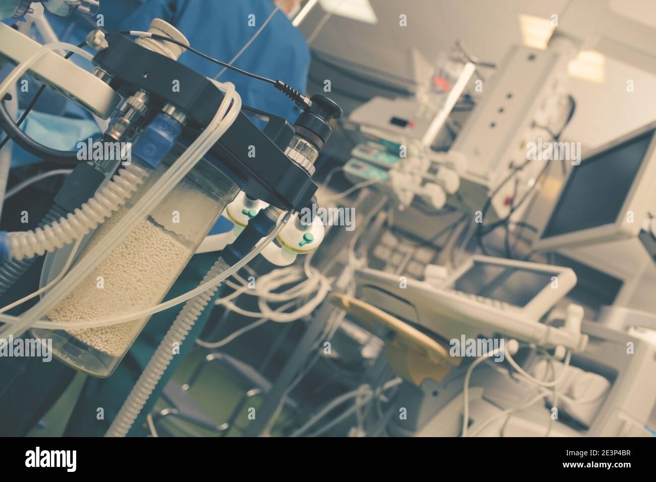 Medical technique in the modern operating room of hospital Stock Photo ...