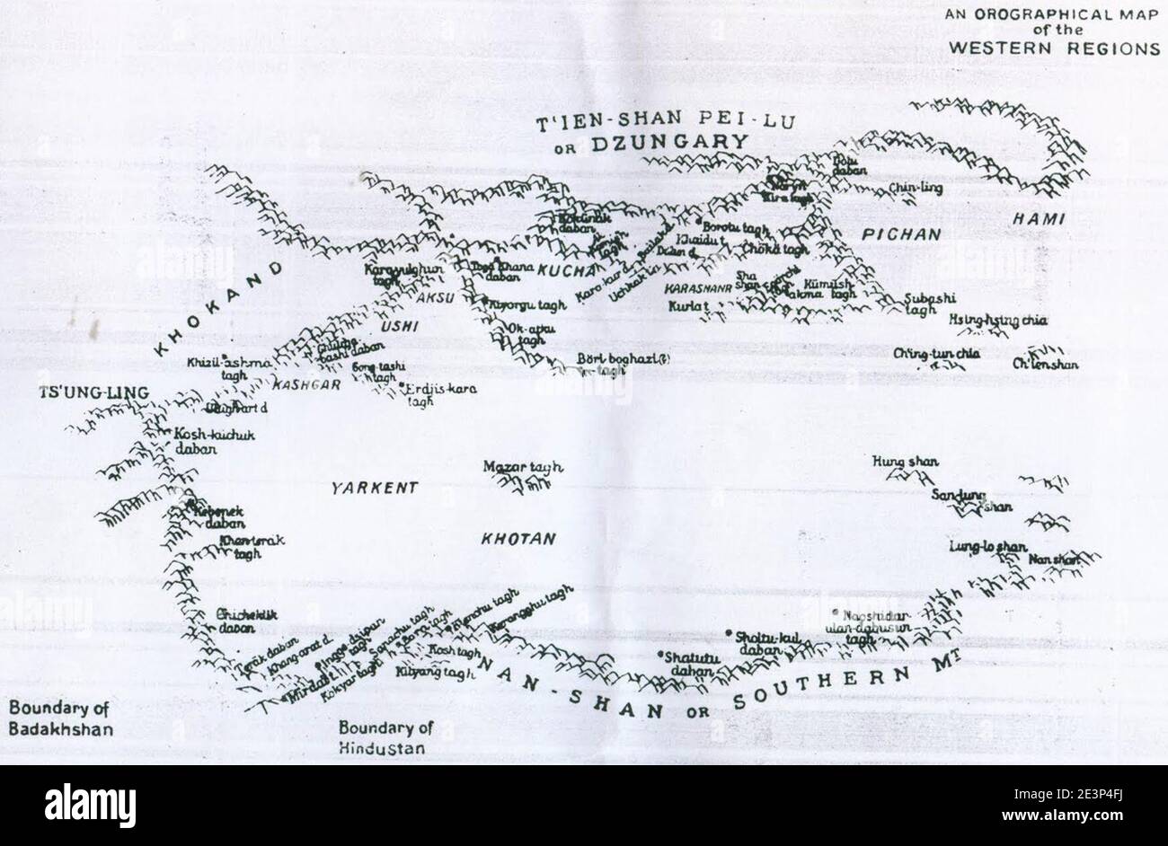Map of the Western Regions (English translation) appended to the Hsi-yu ...