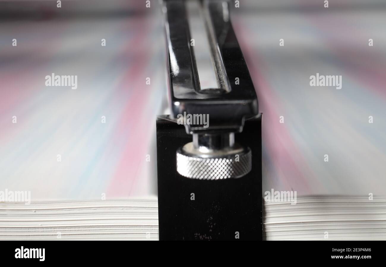 Printing process on an industrial printing press Stock Photo - Alamy