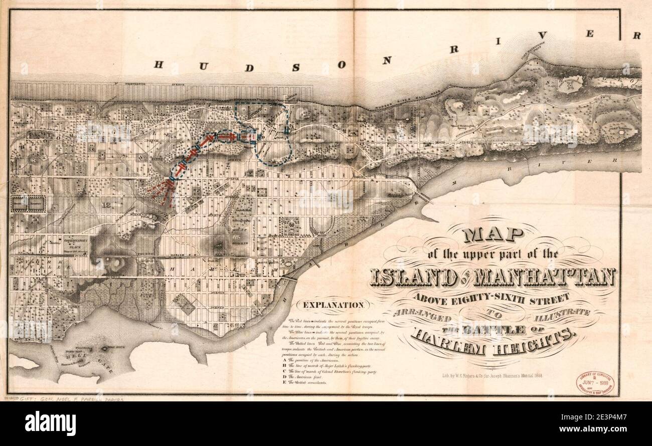 Map of harlem hi-res stock photography and images - Alamy