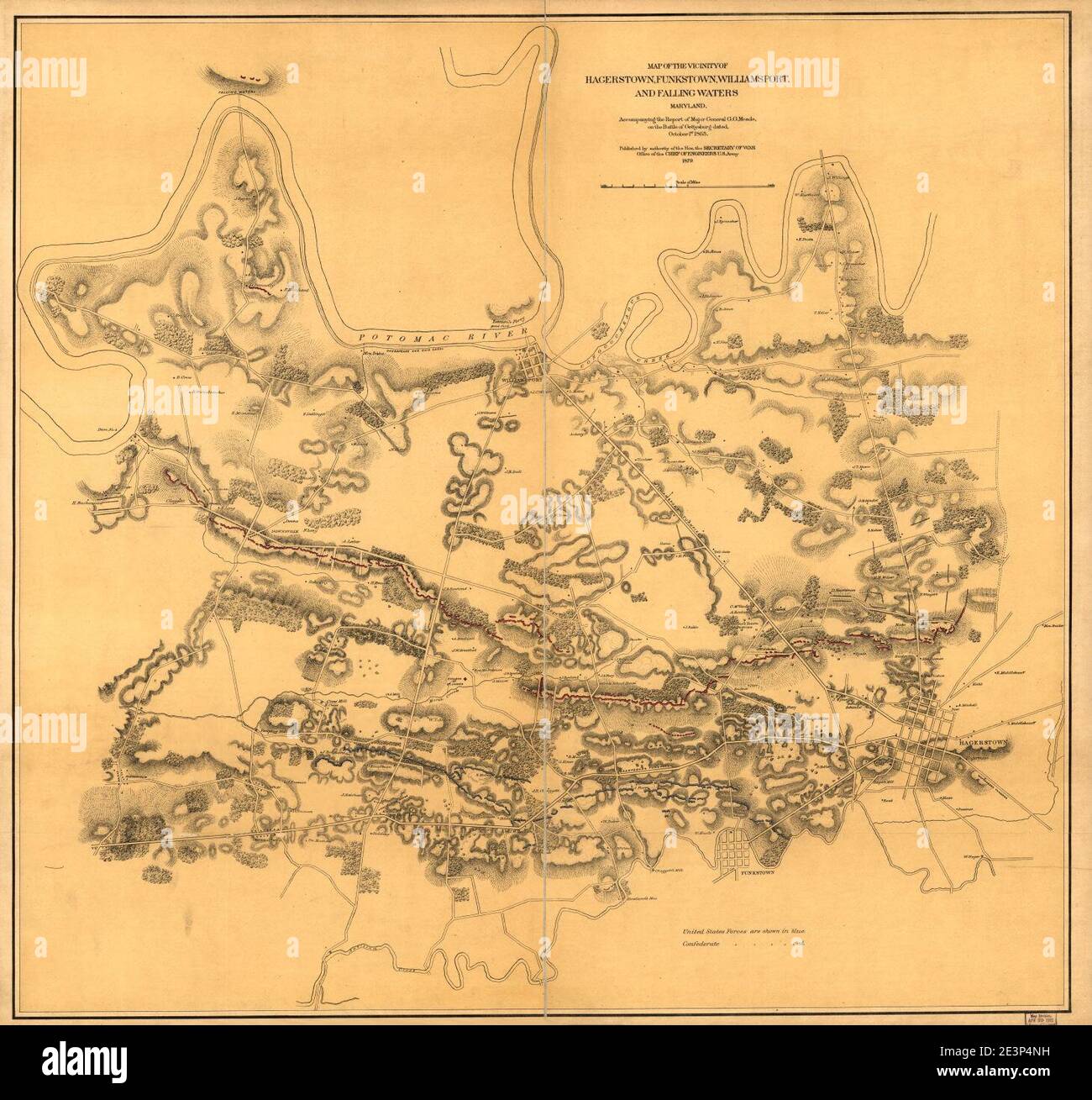 Williamsport map hi-res stock photography and images - Alamy