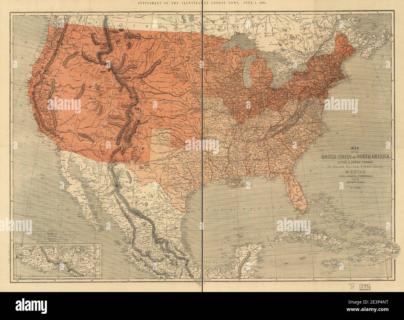 Map of the United States of North America, Upper & Lower Canada, New ...