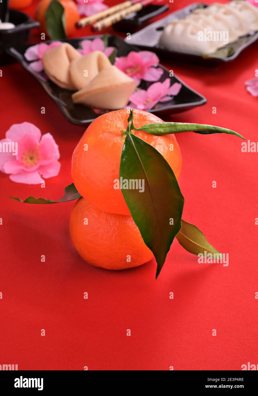 Mandarin for Chinese New Year. Traditional snacks for the Red Light ...
