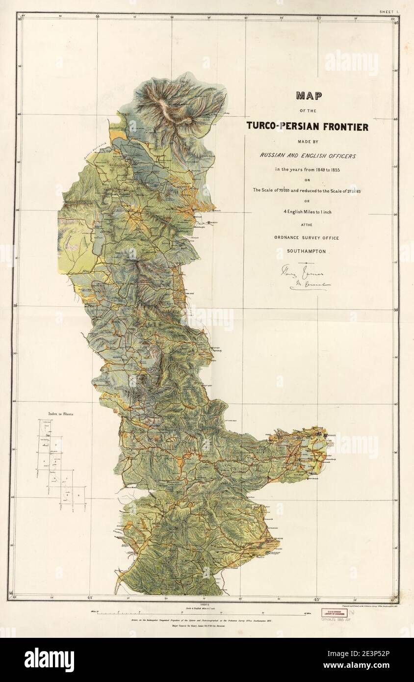 Map of the Turco-Persian frontier - made by Russian and English ...