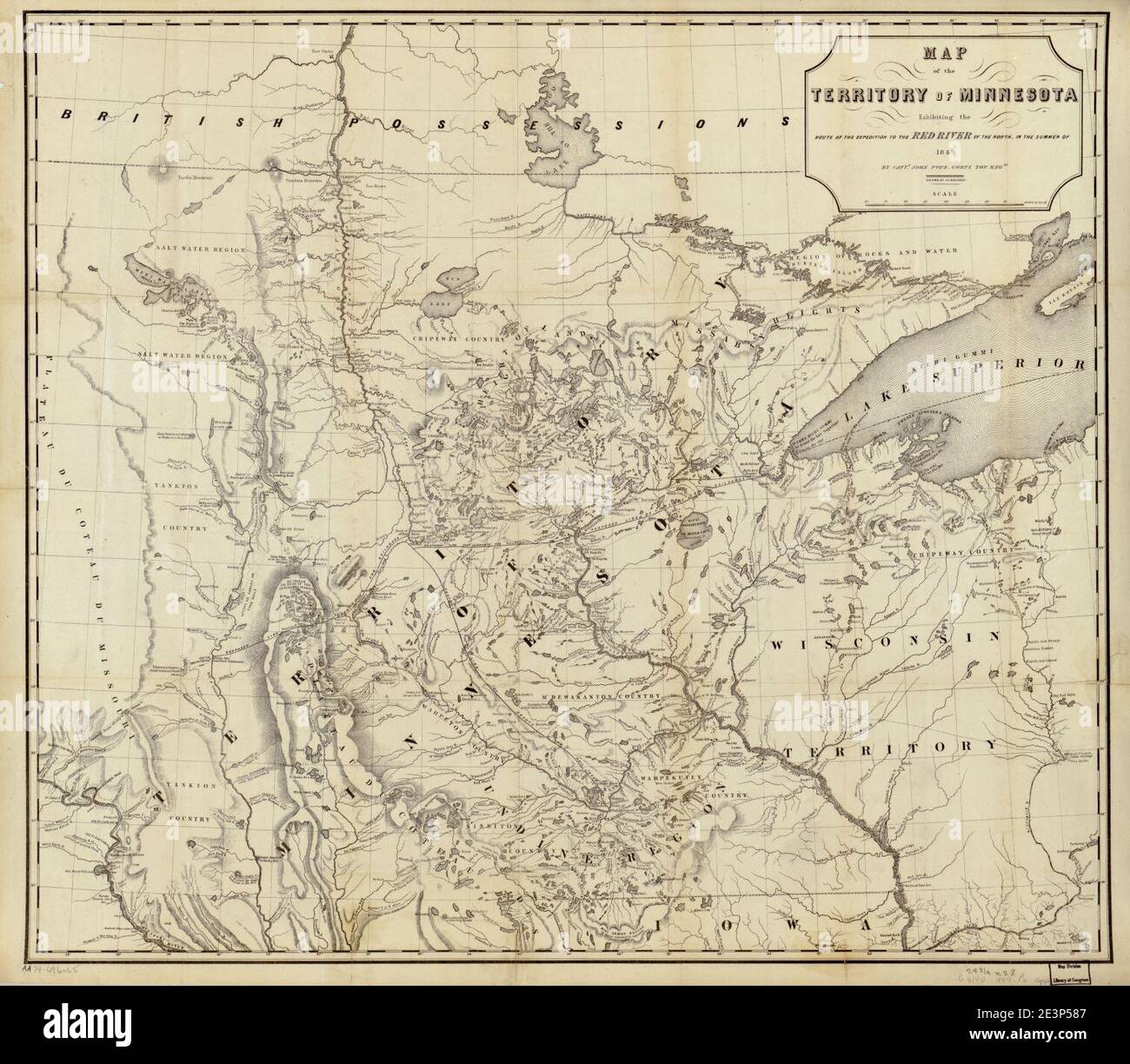 Red river expedition map hi-res stock photography and images - Alamy