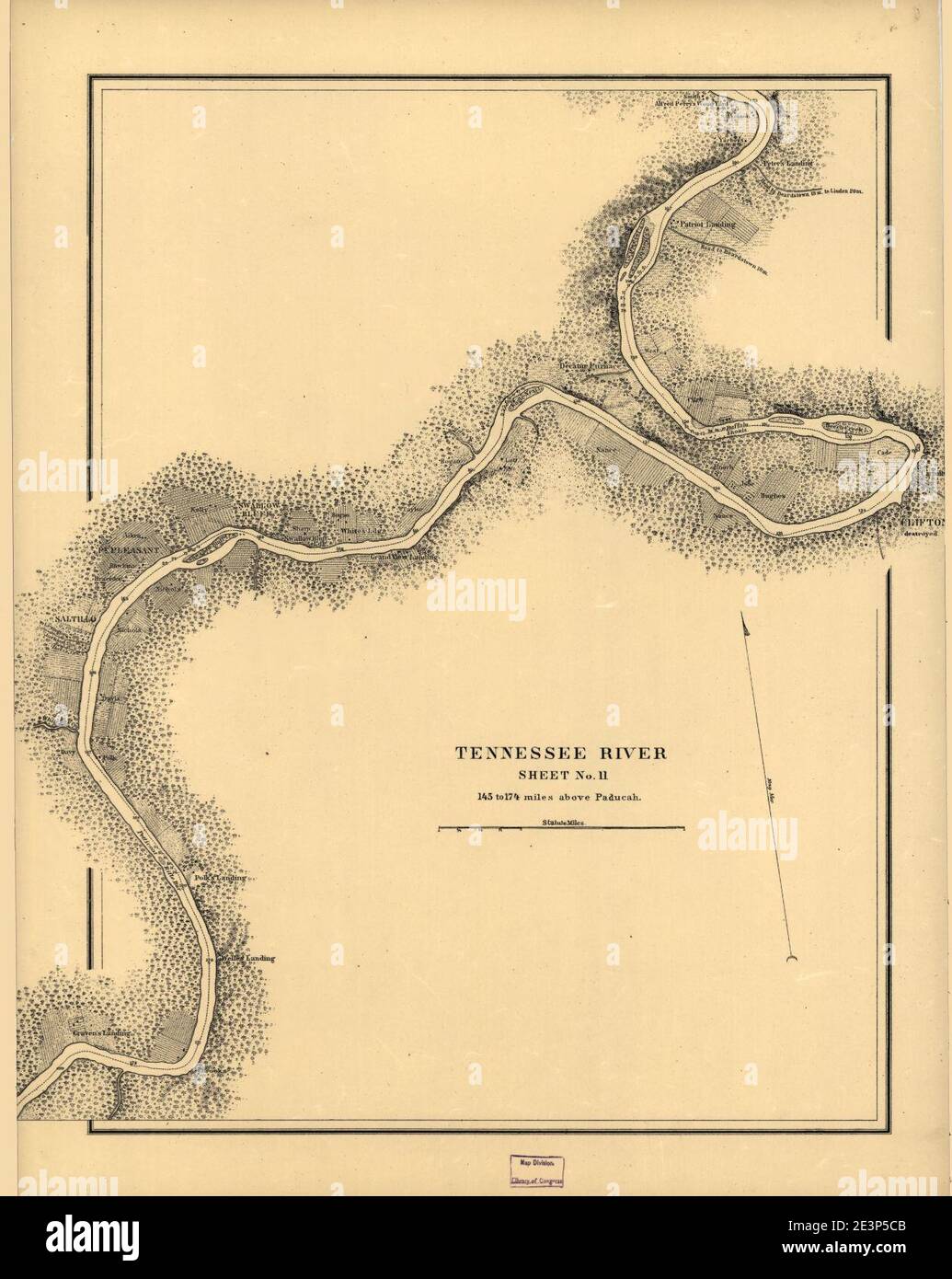 Map of the Tennessee River for the use of the Mississippi Squadron ...
