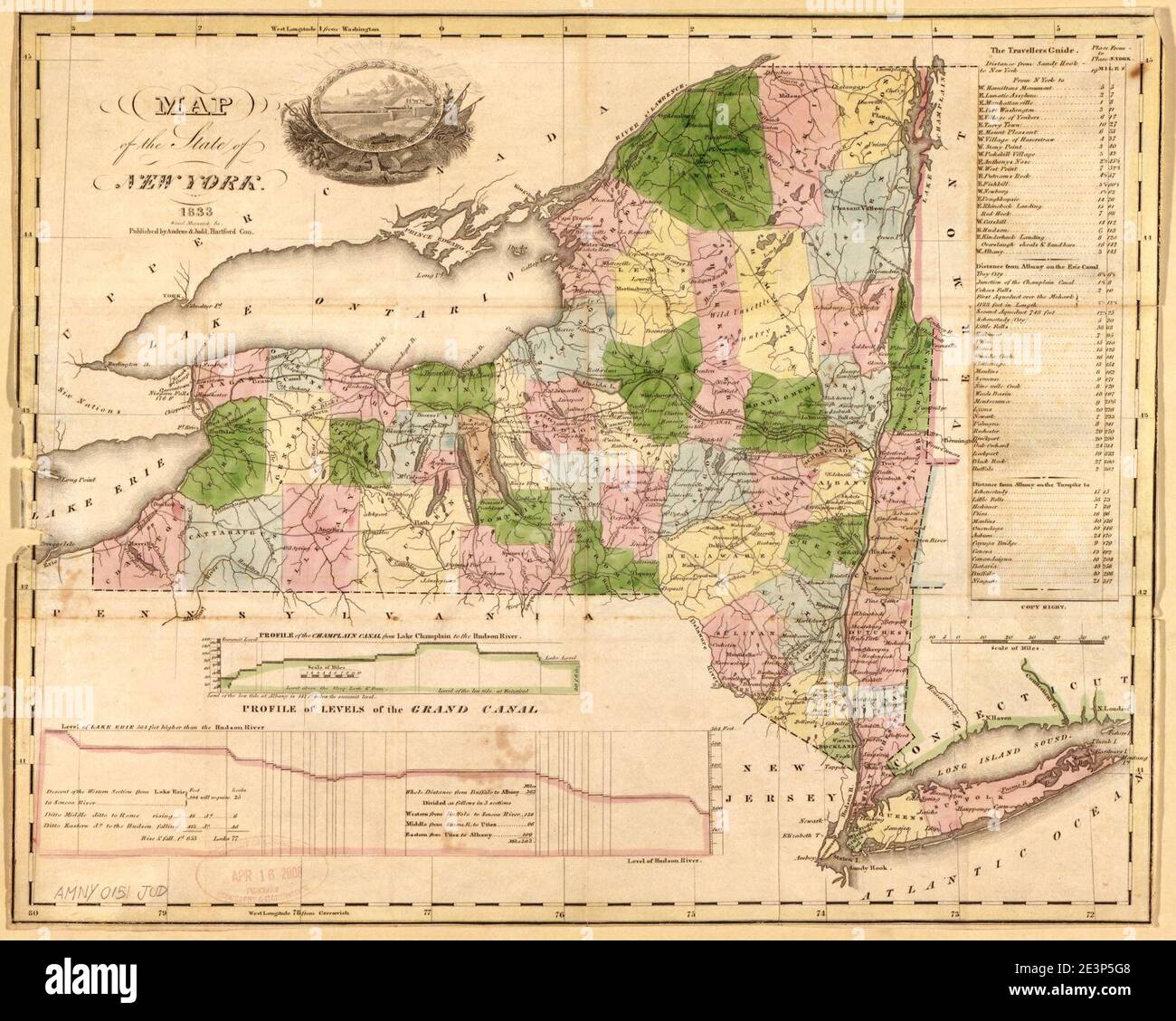 Map of the state of New York Stock Photo - Alamy