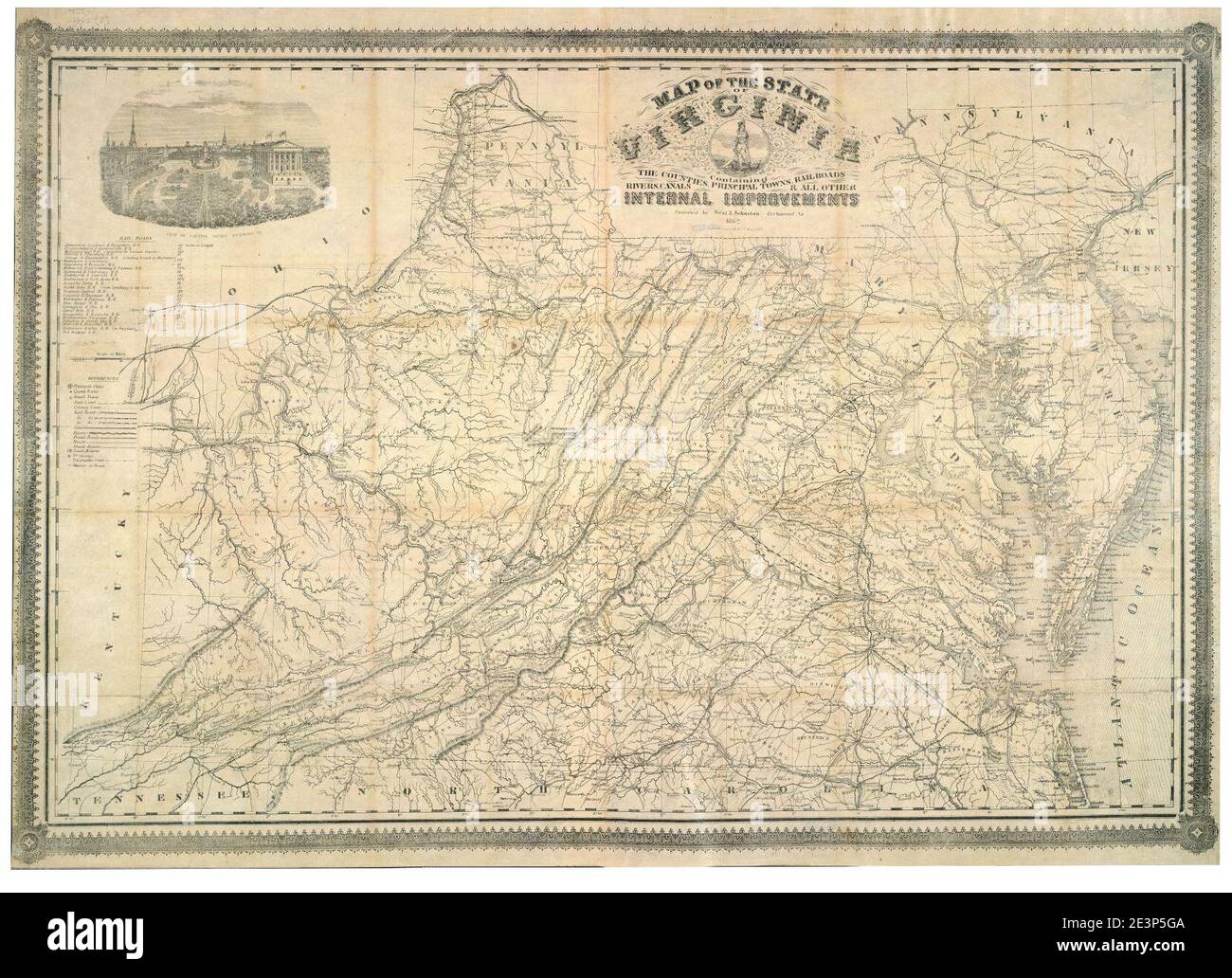 Map of virginia rivers hi-res stock photography and images - Alamy