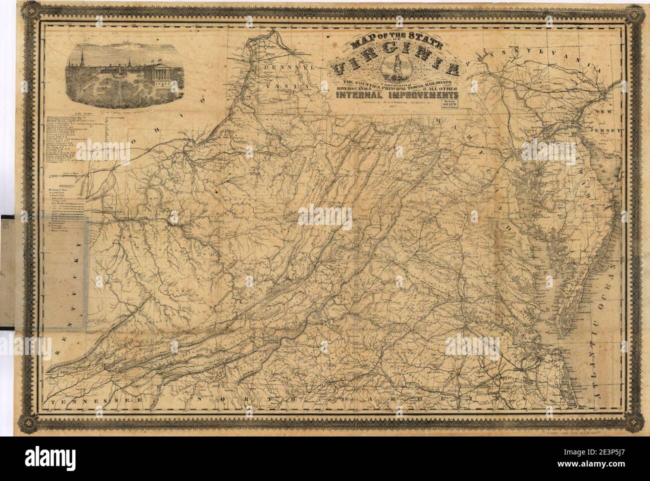 Map of virginia rivers hi-res stock photography and images - Alamy