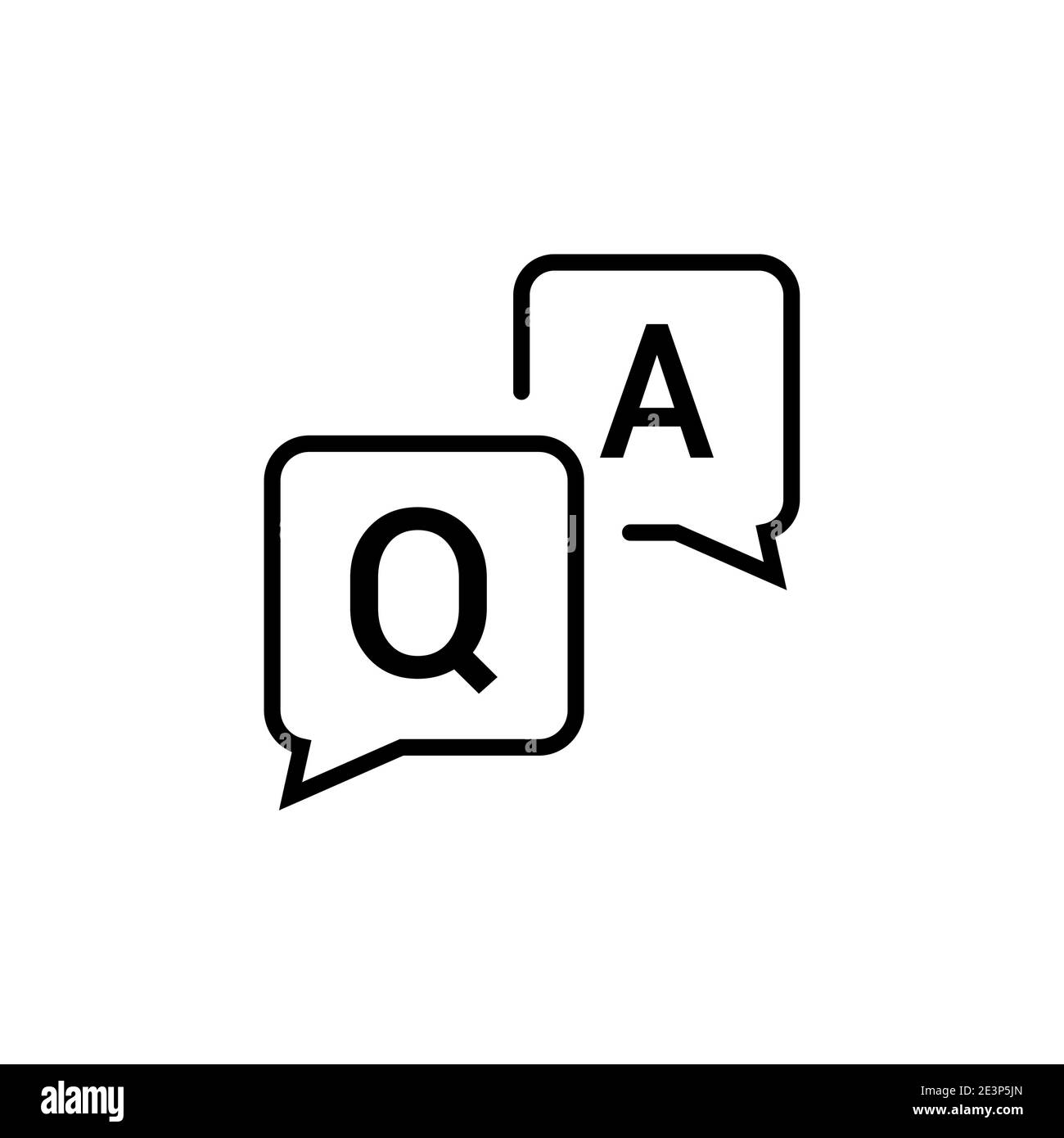 Faq help flat design icon. Query frequently question speech vector ...