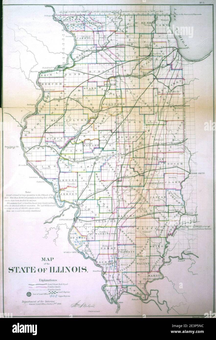Map of the state of Illinois Stock Photo - Alamy