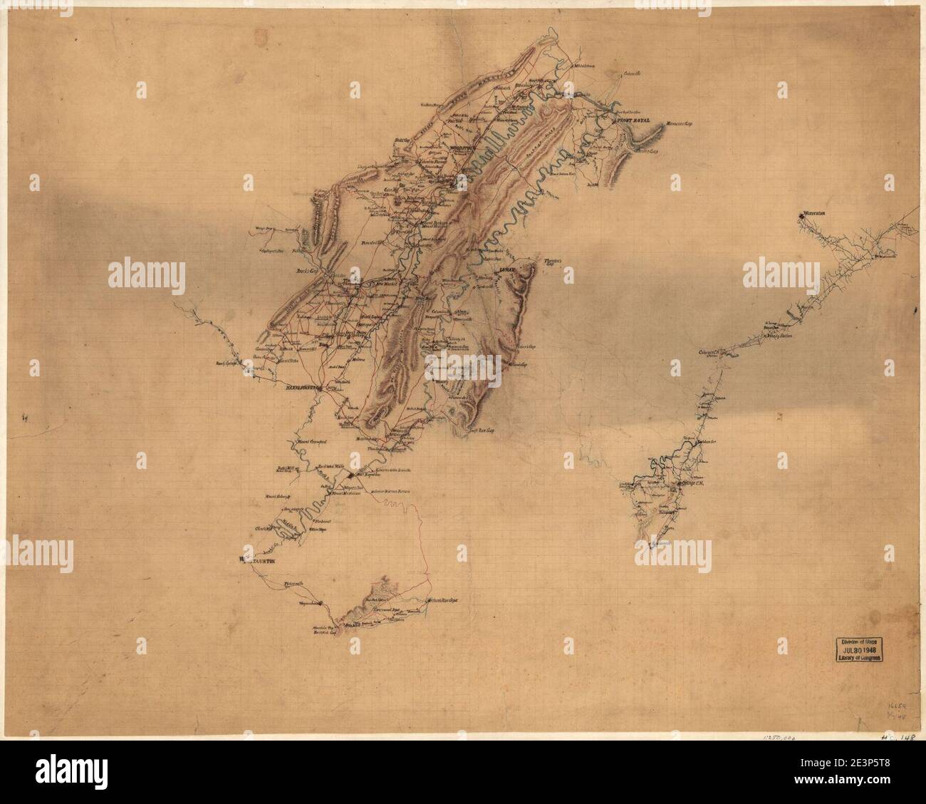 Map of front royal hi-res stock photography and images - Alamy