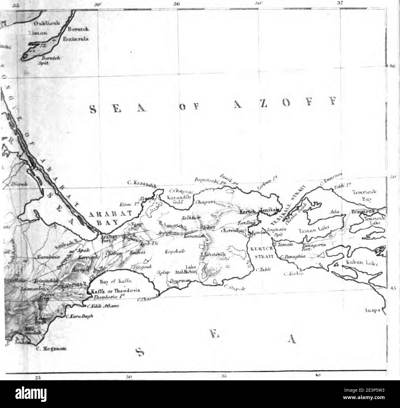 Map of azov sea Black and White Stock Photos & Images - Alamy