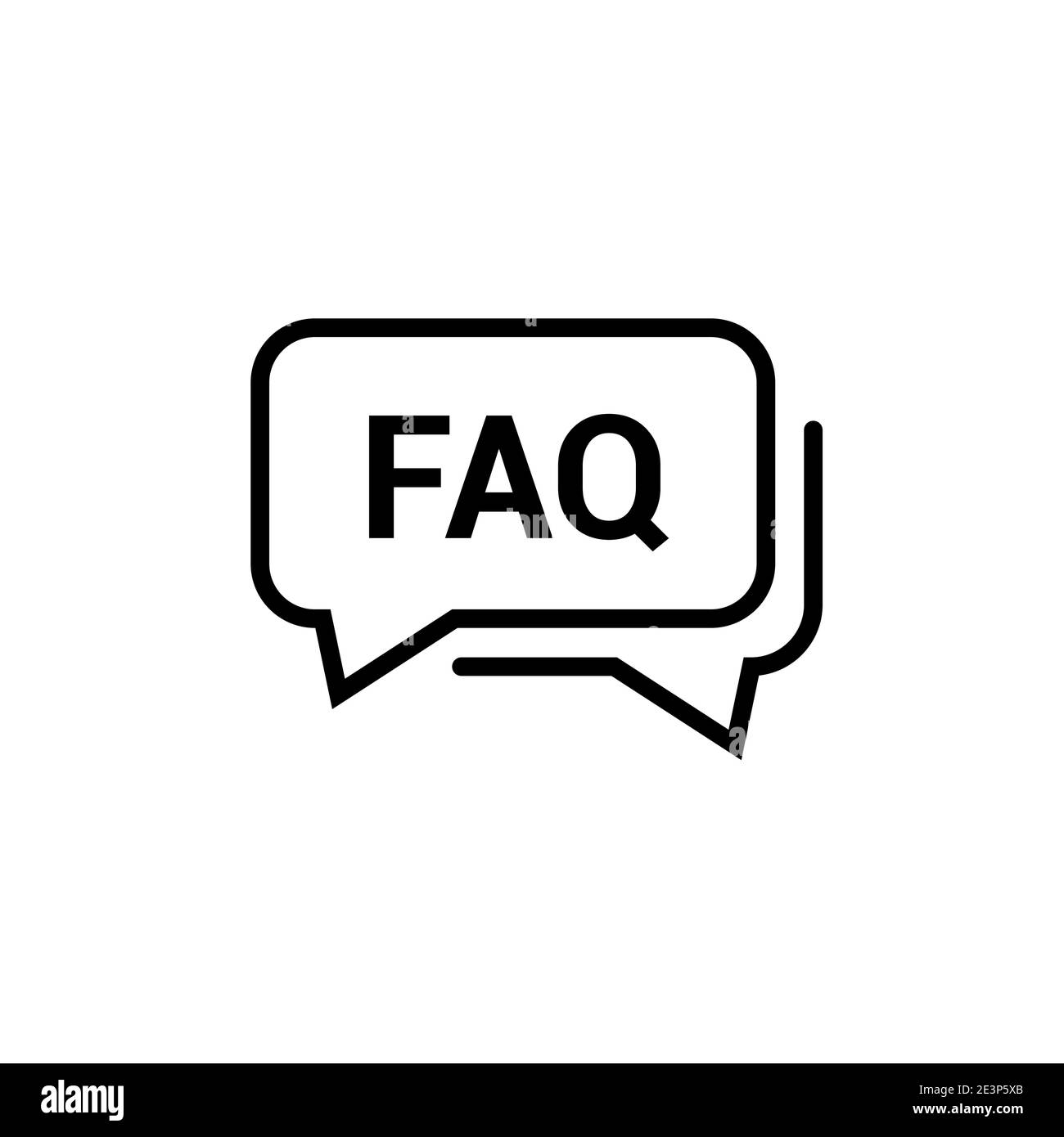 Faq help line design icon. Query frequently question speech vector ...