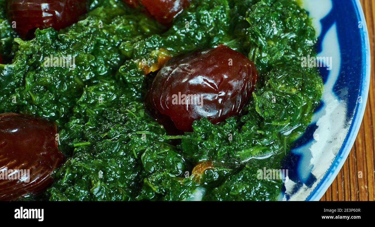 Khoresh alou esfenaj - traditional Iranian spinach and dried plum stew ...
