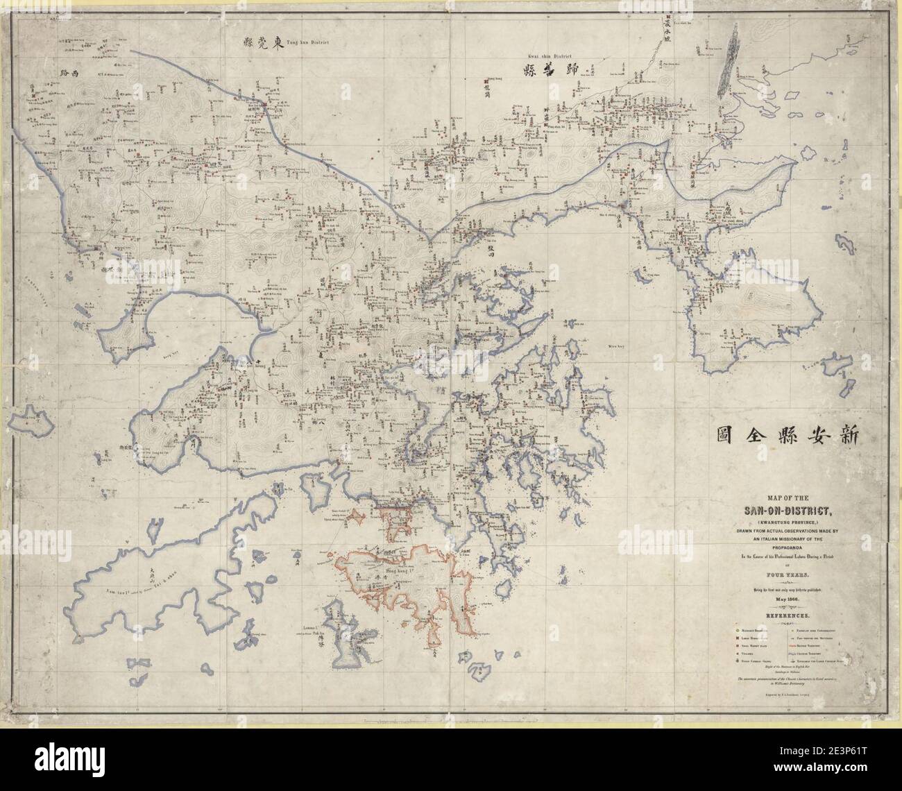 Map of the San-On District (1866) Full map, low resolution Stock Photo - Alamy