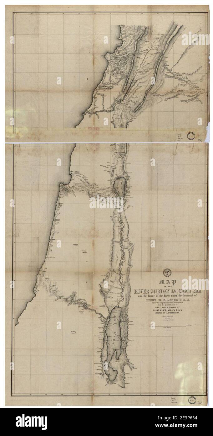 Jordan river map Cut Out Stock Images & Pictures - Alamy