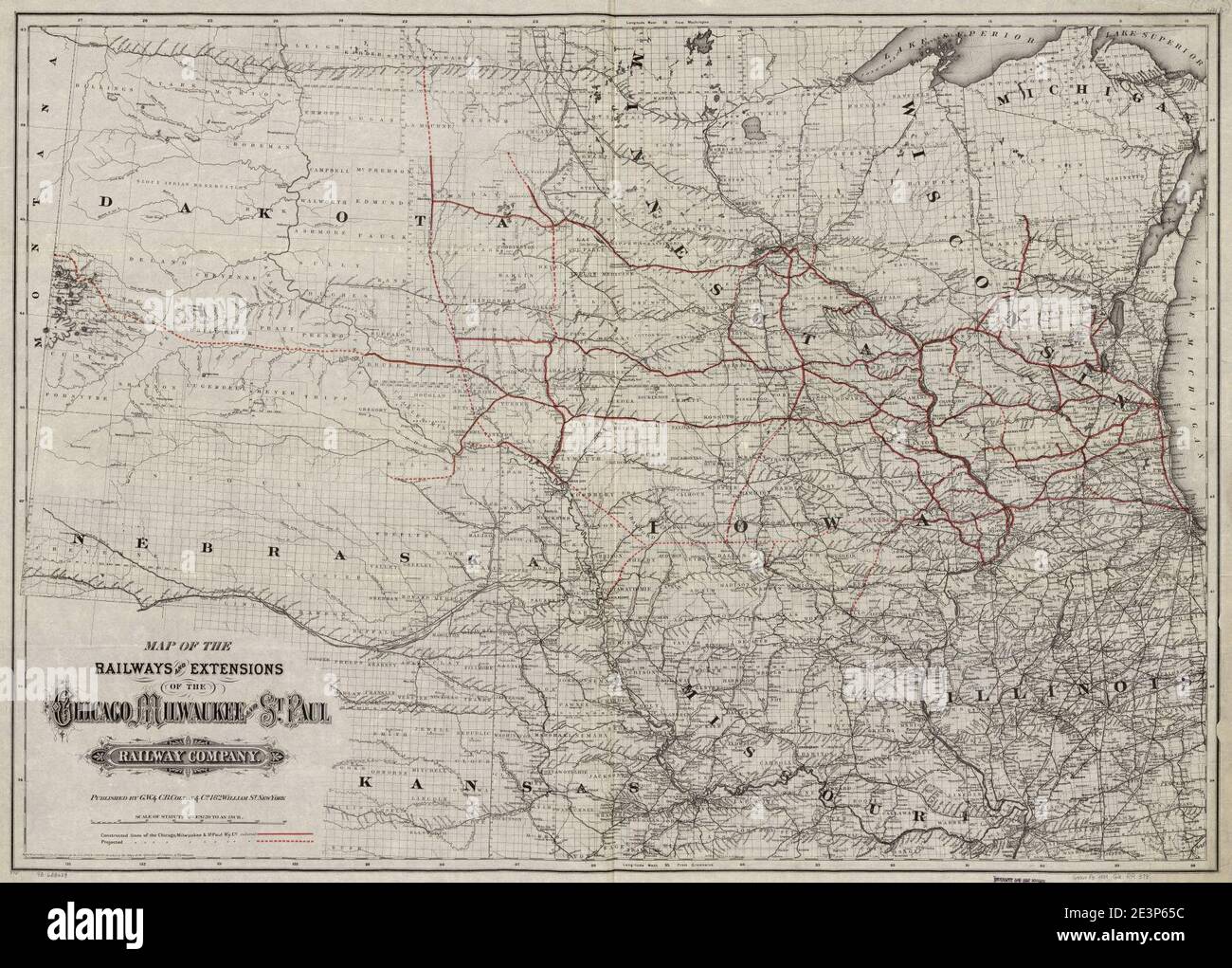 Map of the railroads and extensions of the Chicago, Milwaukee, and St ...