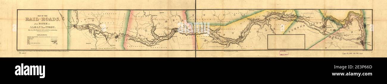 Vintage map of albany hi-res stock photography and images - Alamy