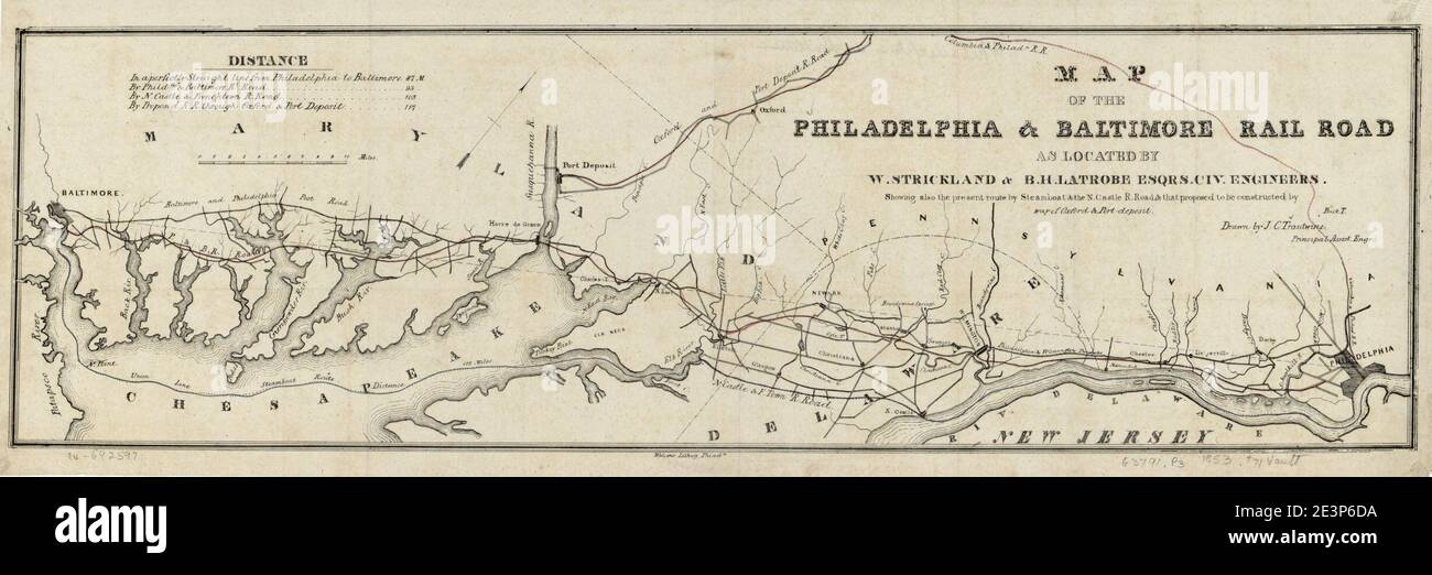 Map of the Philadelphia & Baltimore Rail Road as located by W ...