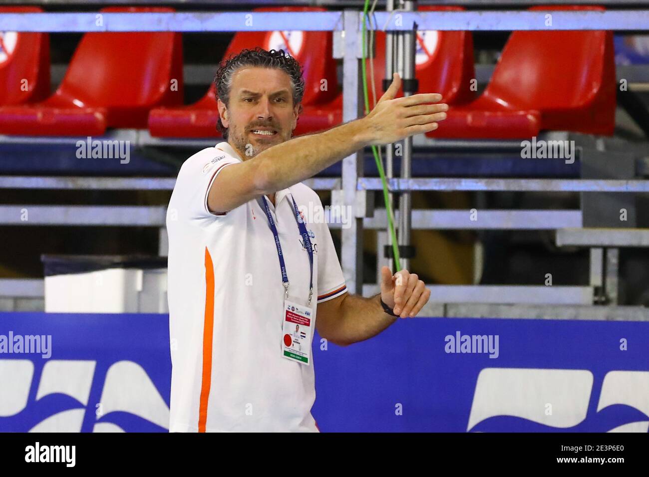 19-01-2021: Waterpolo: Netherlands v Slovakia: Trieste Head coach Arno ...