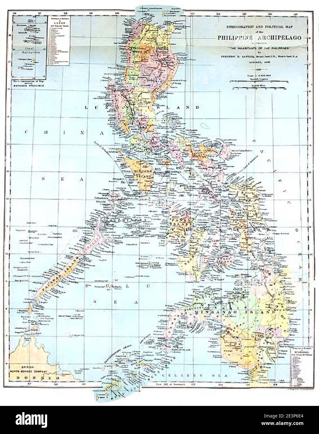 Map of the Philippines 2 (1900 Stock Photo - Alamy