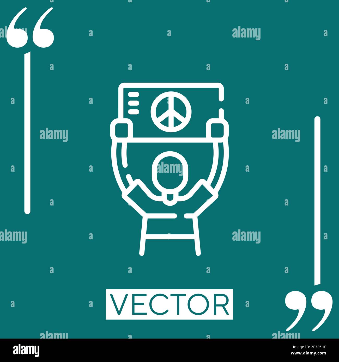 demonstrator vector icon Linear icon. Editable stroke line Stock Vector ...