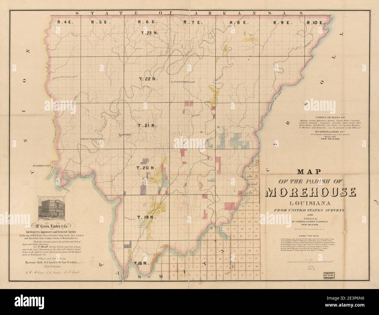 Morehouse louisiana map hi-res stock photography and images - Alamy