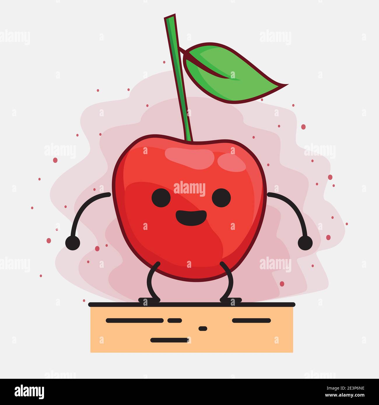 An illustration of Cute Bing Chery Vector Character Stock Vector Image ...