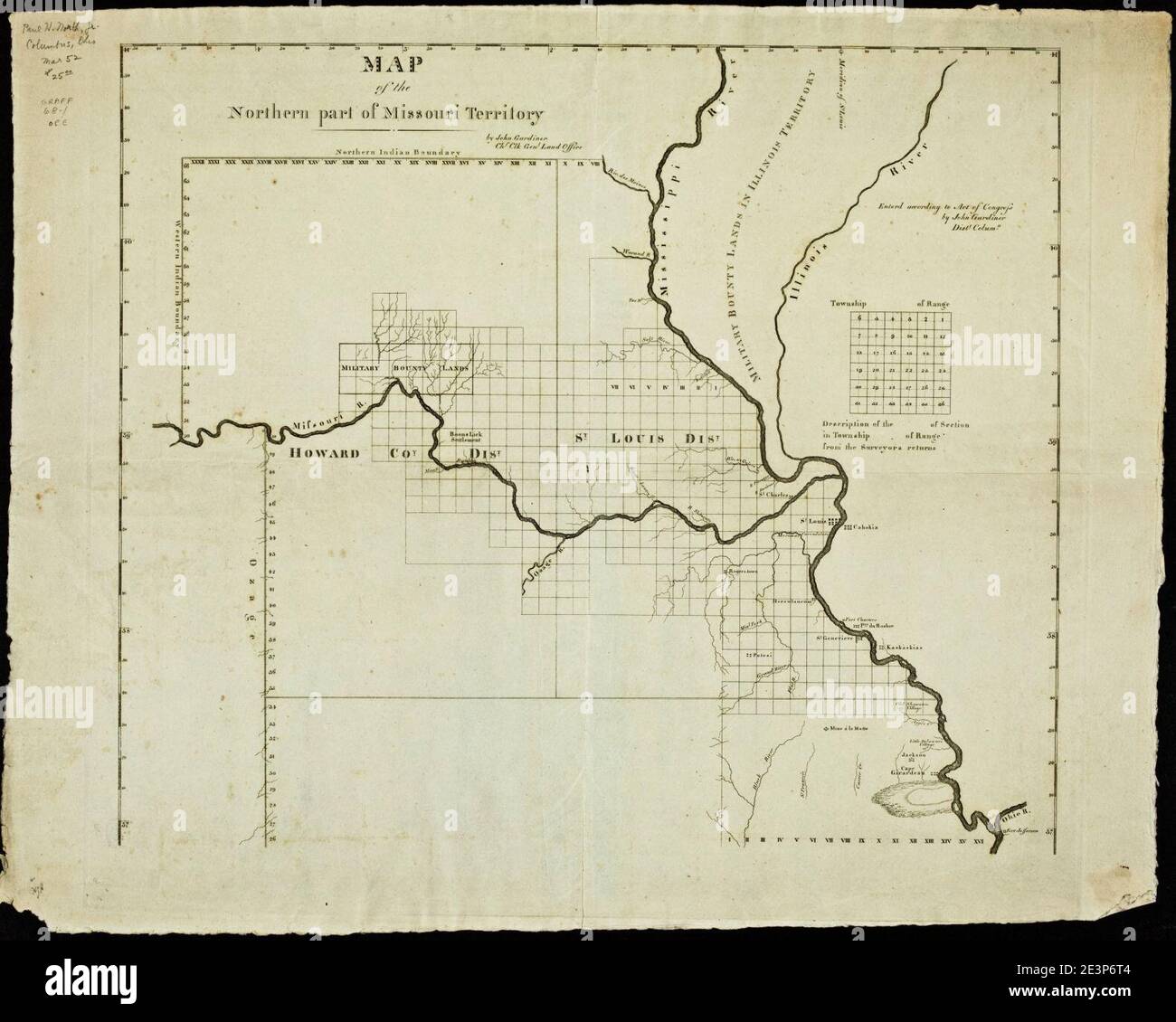 Map of the northern part of missouri hi-res stock photography and ...