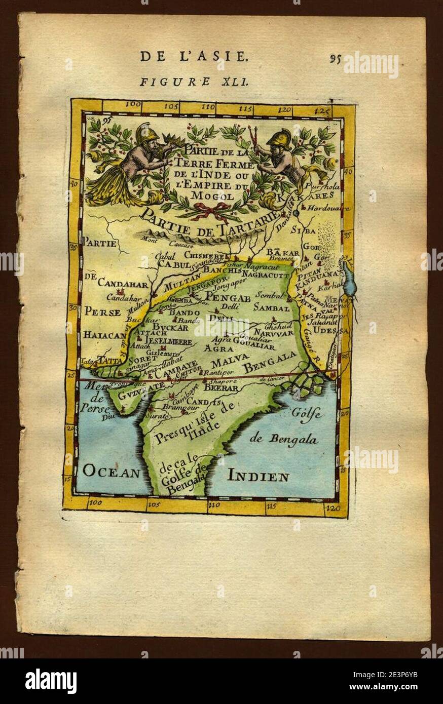 Map of the Mogul empire, 1683b Stock Photo - Alamy
