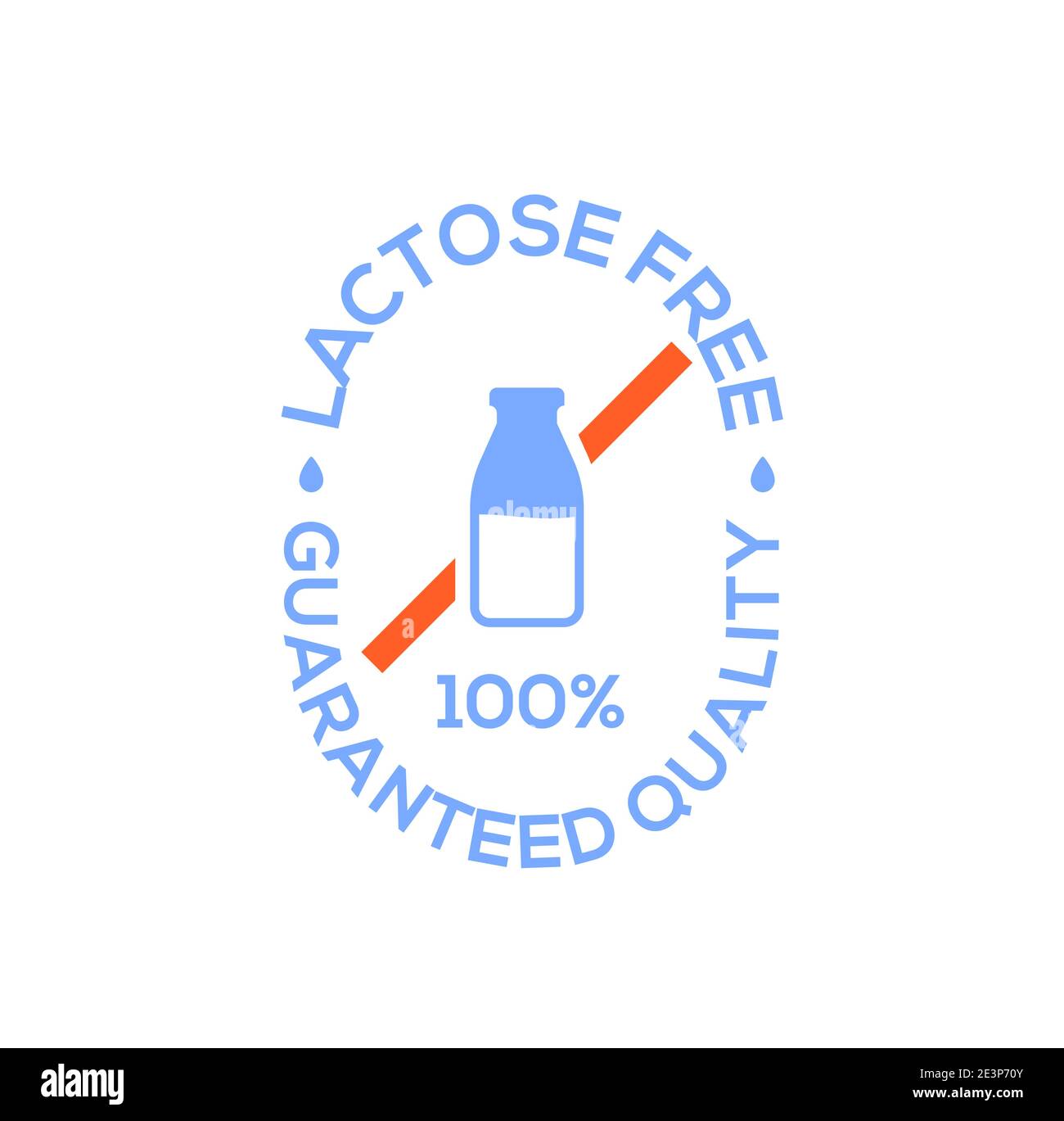 Lactose gluten free dairy icon. Milk dietary lactose free sign stamp or ...