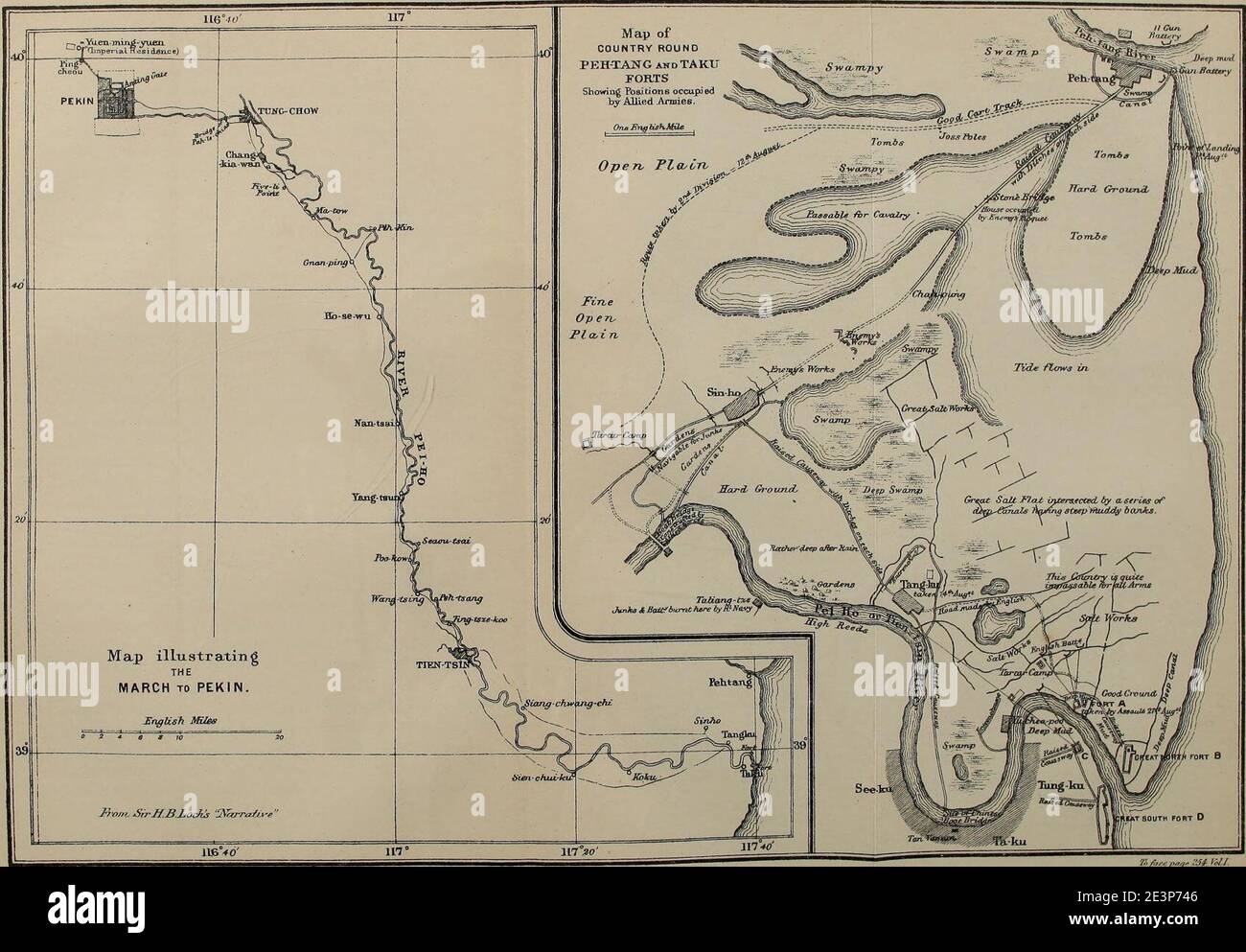 Vintage map of peking hi-res stock photography and images - Alamy