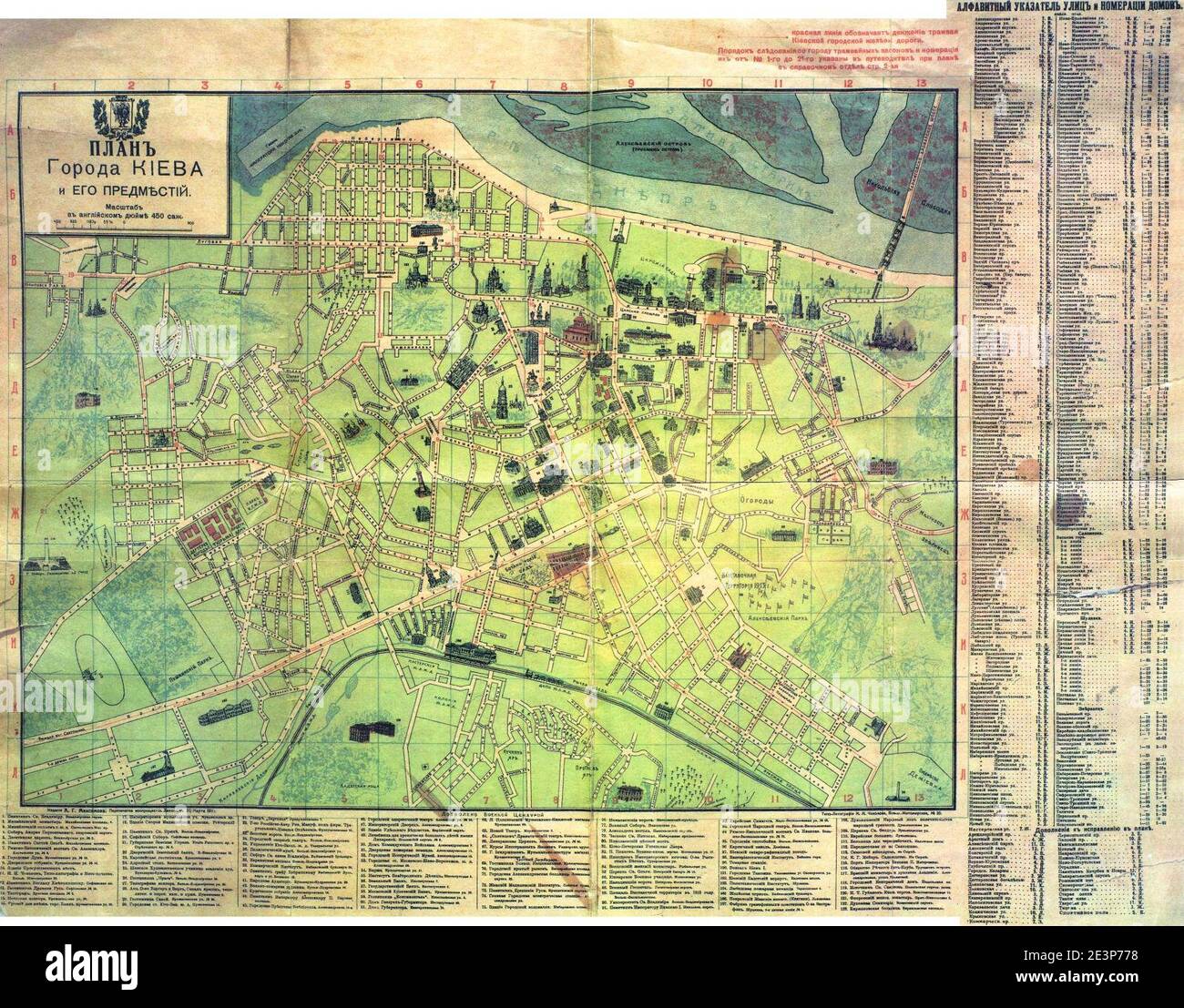 Vintage kiev map hi-res stock photography and images - Alamy