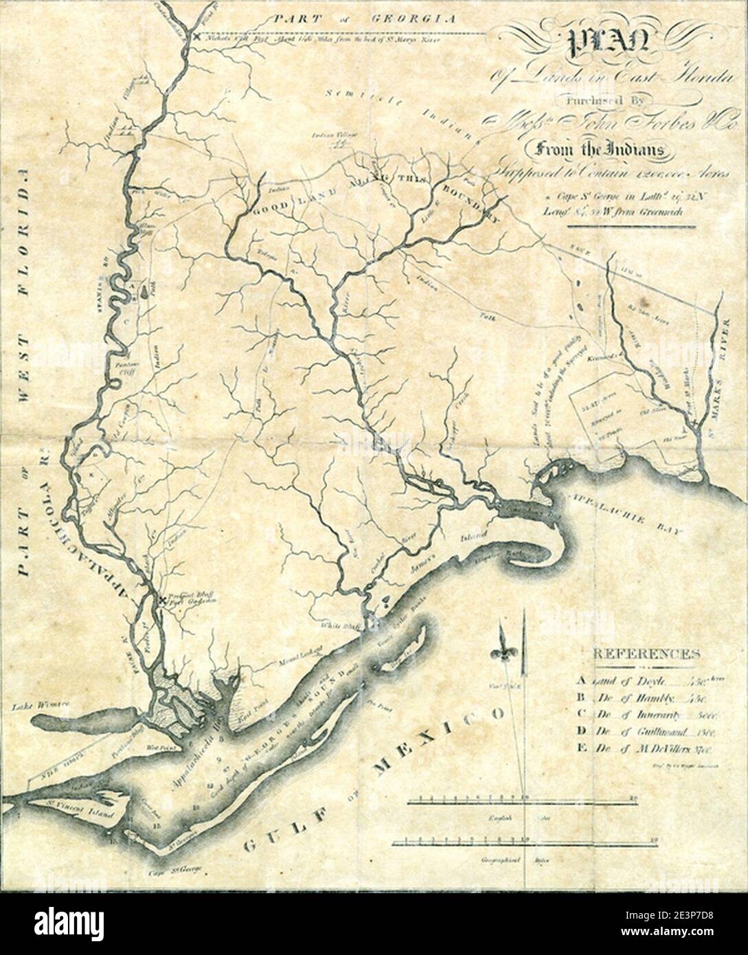 Map of the Forbes Purchase Stock Photo - Alamy