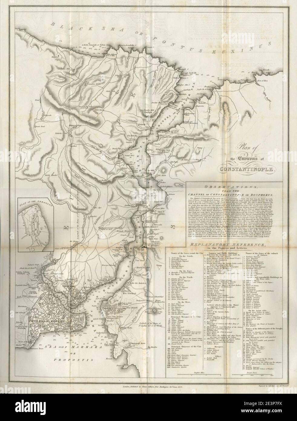 Map of the environs of Constantinople - Frankland Charles Colville ...