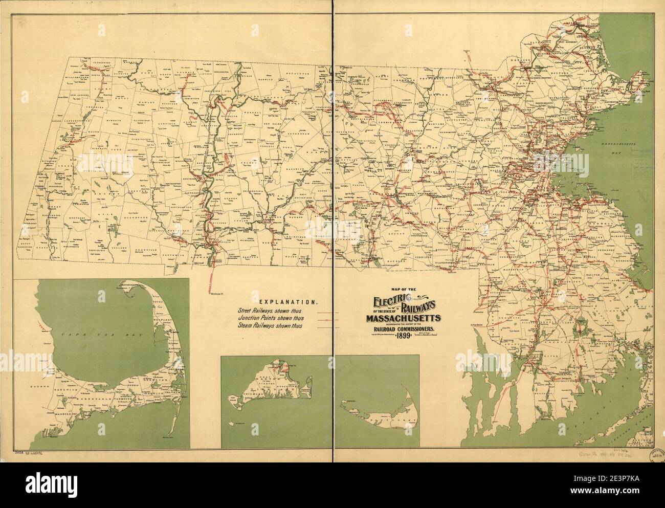 Map of the electric railways of the state of Massachusetts accompanying ...