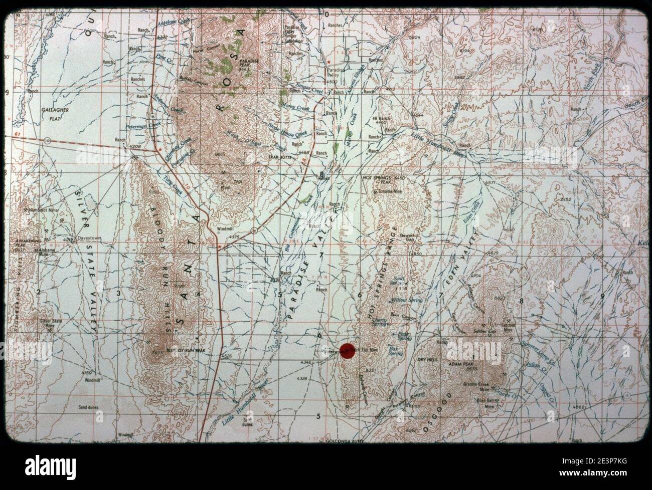 Map of the Dutch Fred (Flat) Mine Stock Photo - Alamy