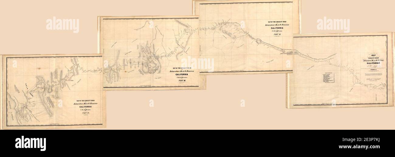 Map of the emigrant road from Independence Mo. to St. Francisco ...