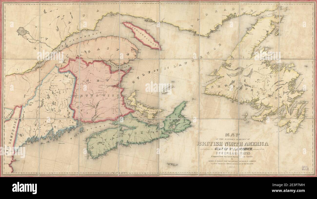 Gulf of st lawrence map hi-res stock photography and images - Alamy