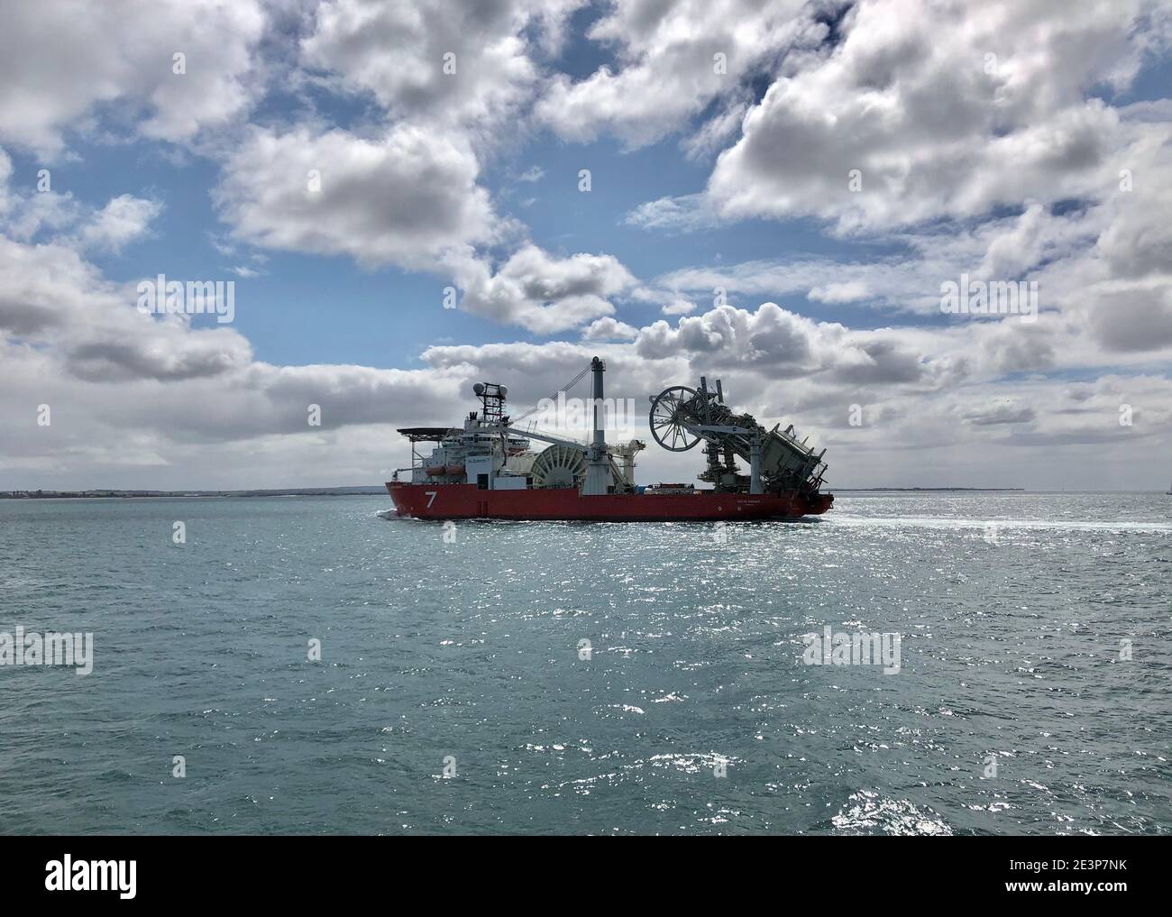 Seven Oceans Cargo Ship Stock Photo - Alamy