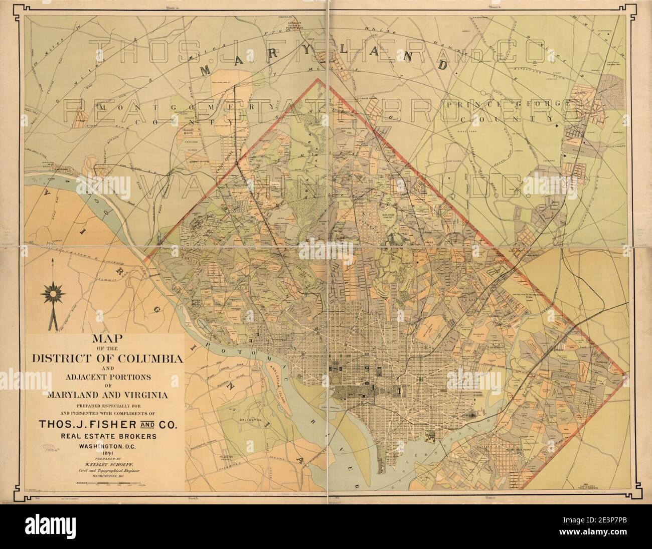 Map of the District of Columbia and adjacent portions of Maryland and ...