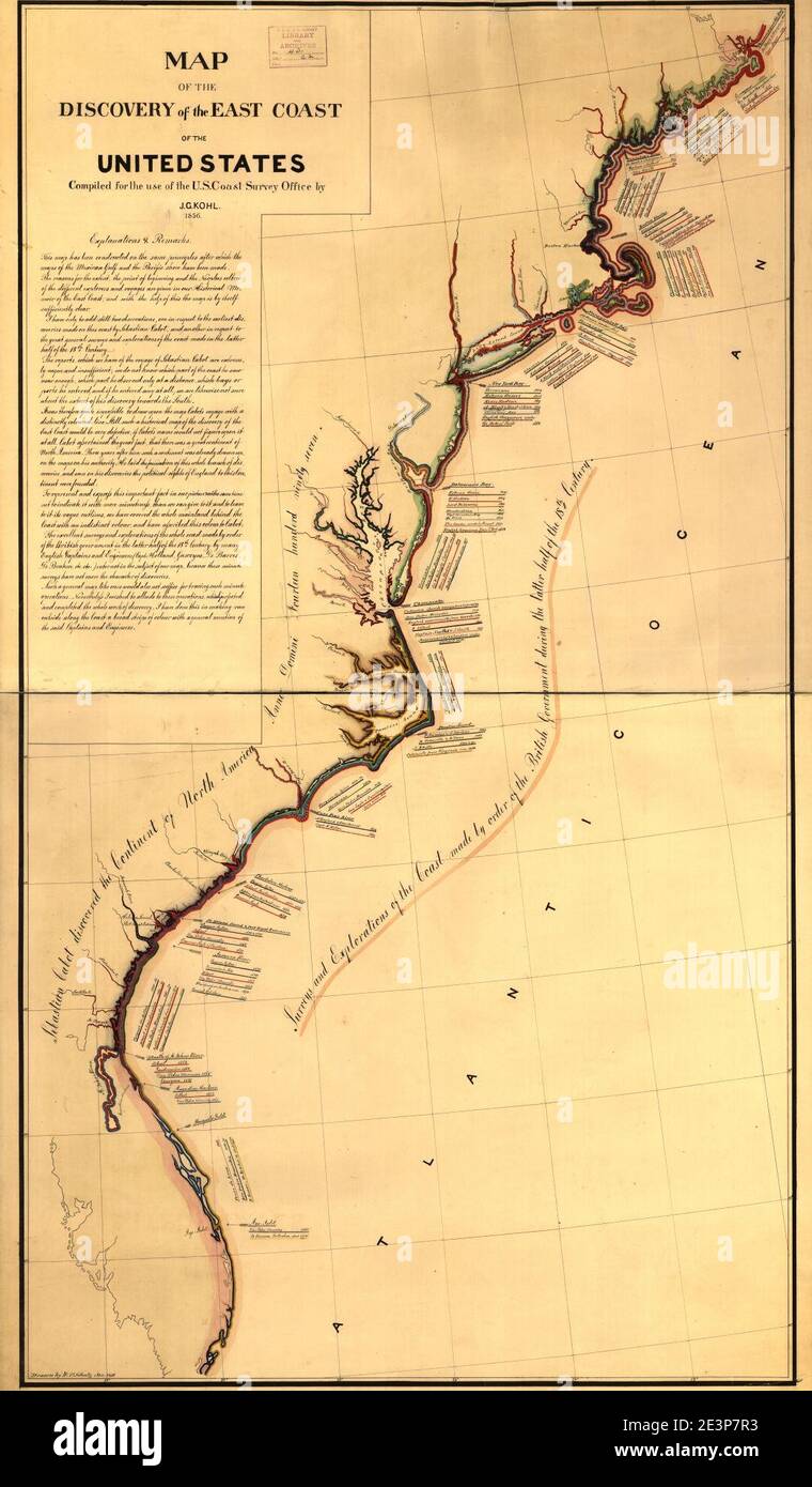 Map of the discovery of the Stock Photo - Alamy
