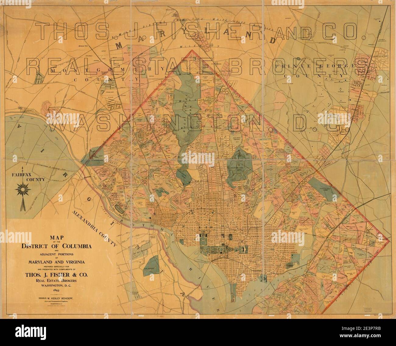 Map of the District of Columbia and adjacent portions of Maryland and ...