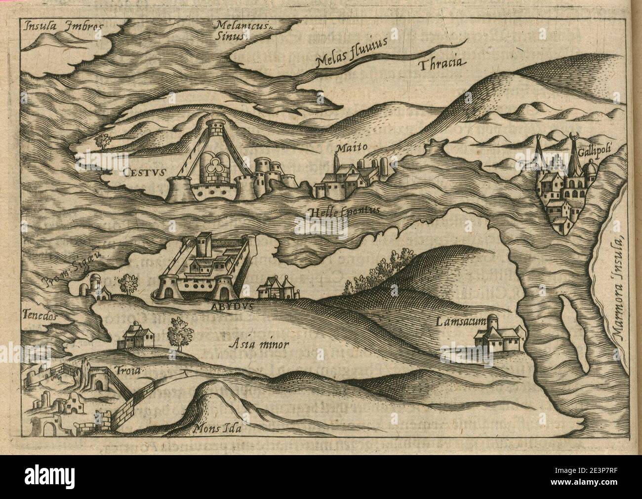 Map of the Dardanelles - Breuning Von Buchenbach Hans Jacob - 1612 ...