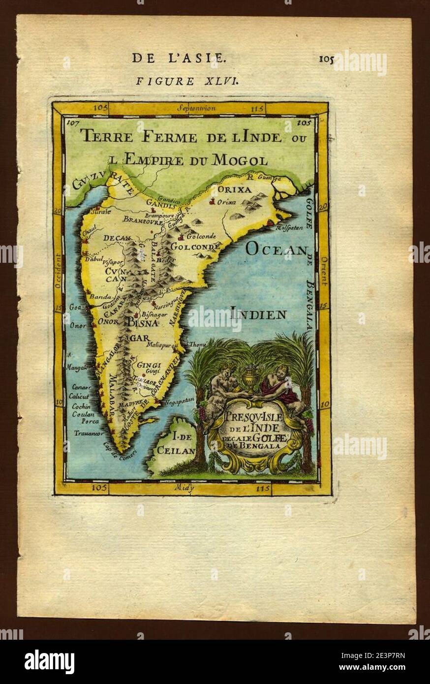 Map of the Deccan and the South, 1683 Stock Photo - Alamy