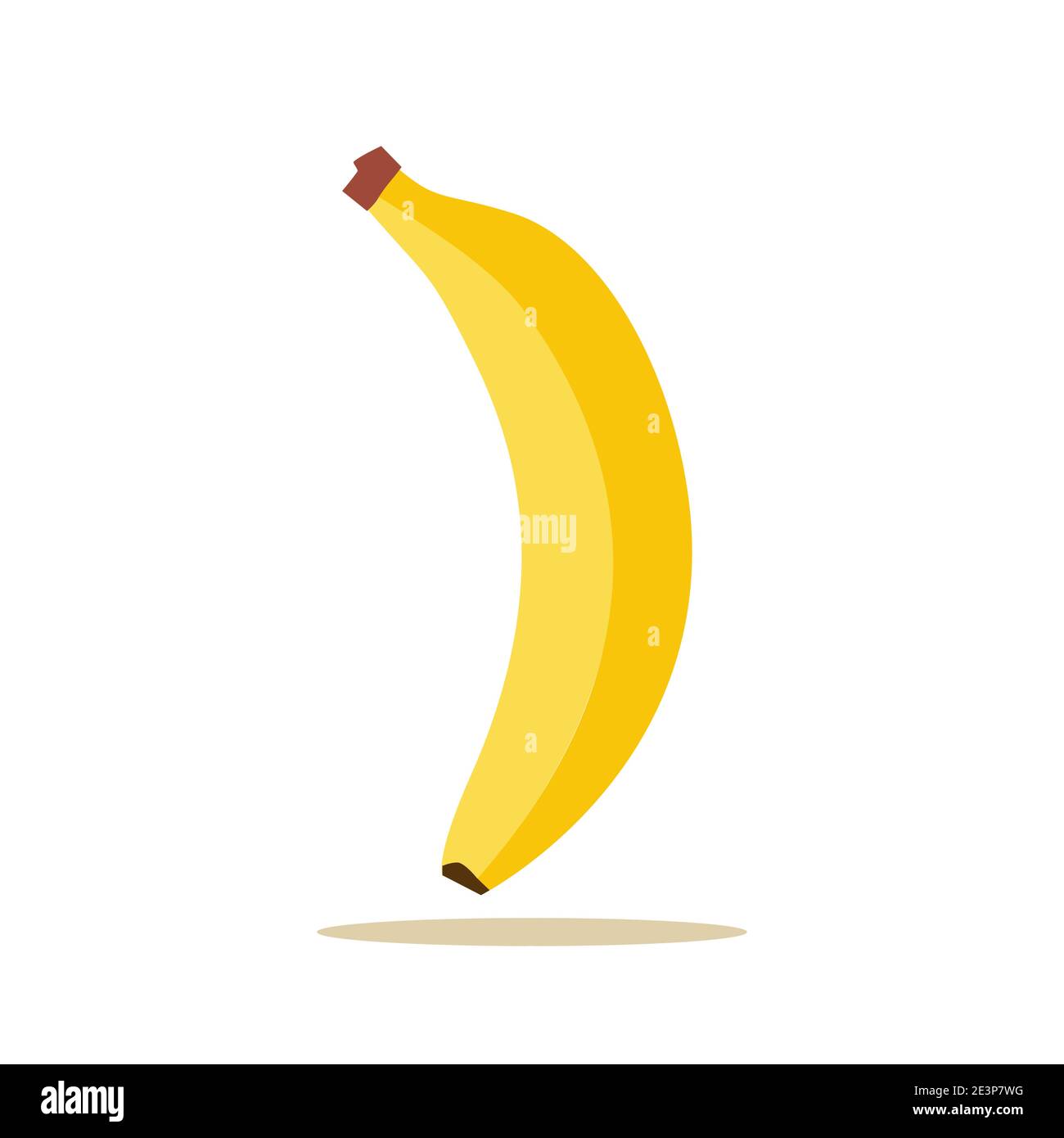 Banana vector cartoon isolated icon. Flat banana logo clipart object ...