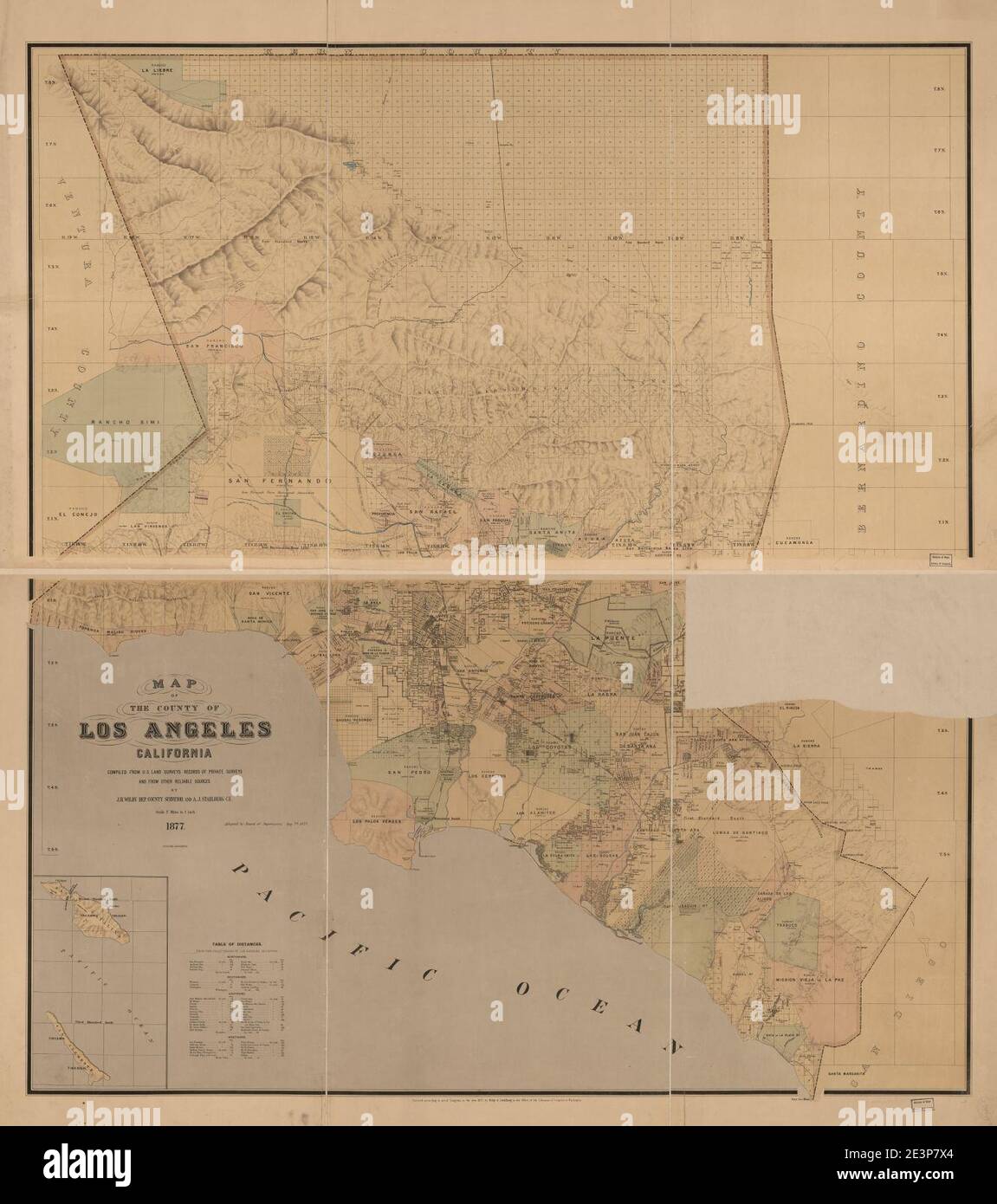 Los angeles county map hi-res stock photography and images - Alamy