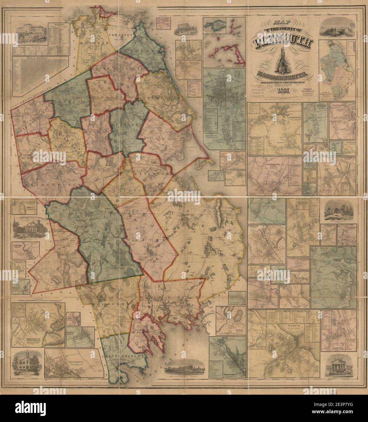 Plymouth massachusetts map hi-res stock photography and images - Alamy